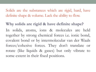 Solids state of matter | PPT