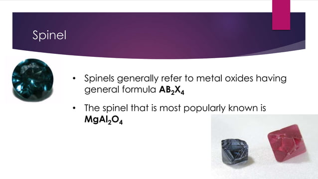SPINELS,INVERSE SPINELS AND PEROVSKITES | PPTX | Chemistry | Science
