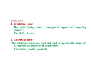 Solid state chemistry ppt | PPTX