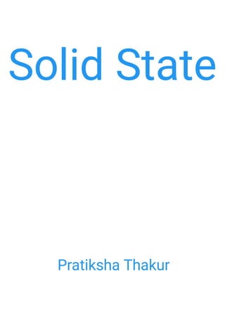 Solid State | PDF