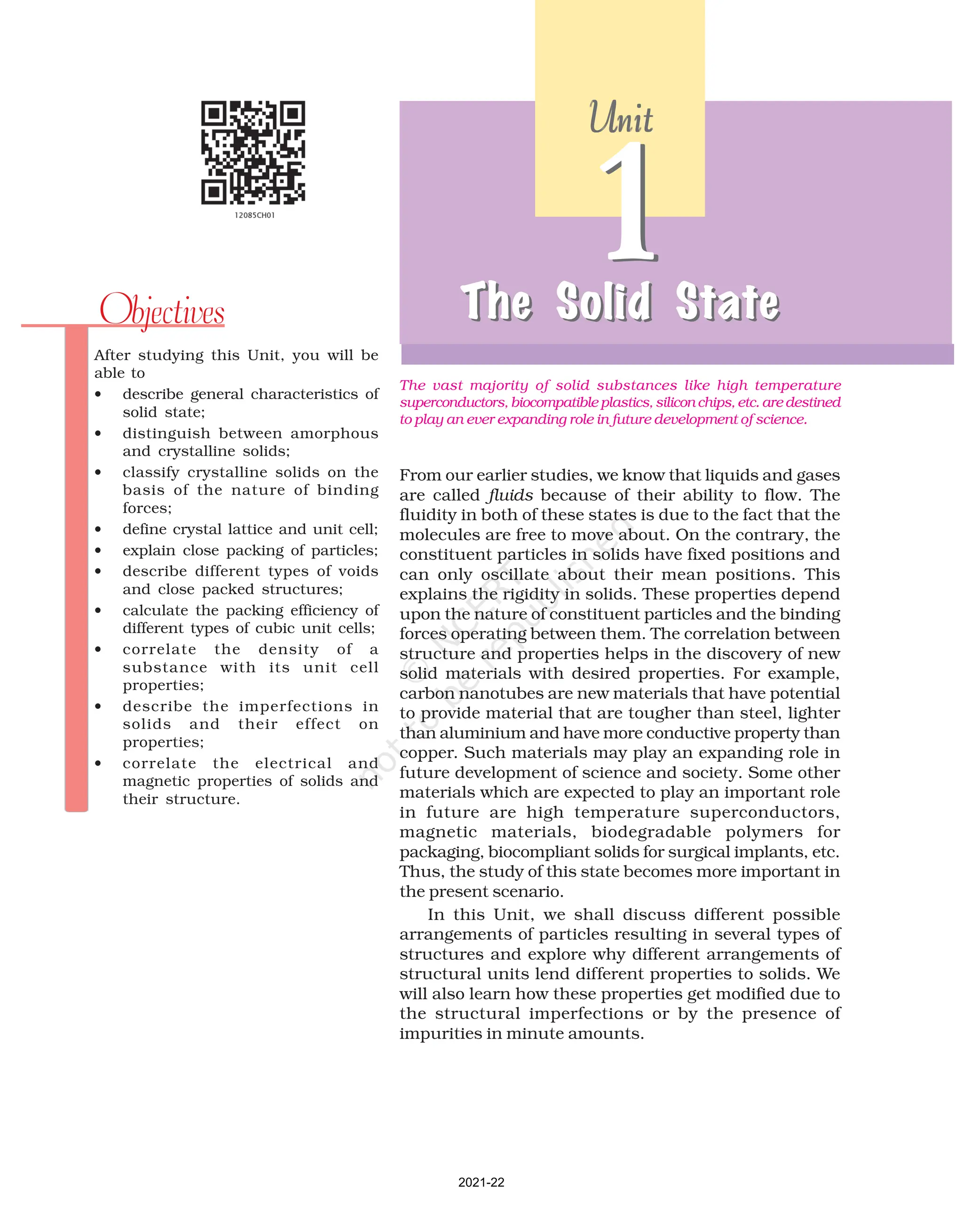 solid state ncert class 11 text book pdf | PDF