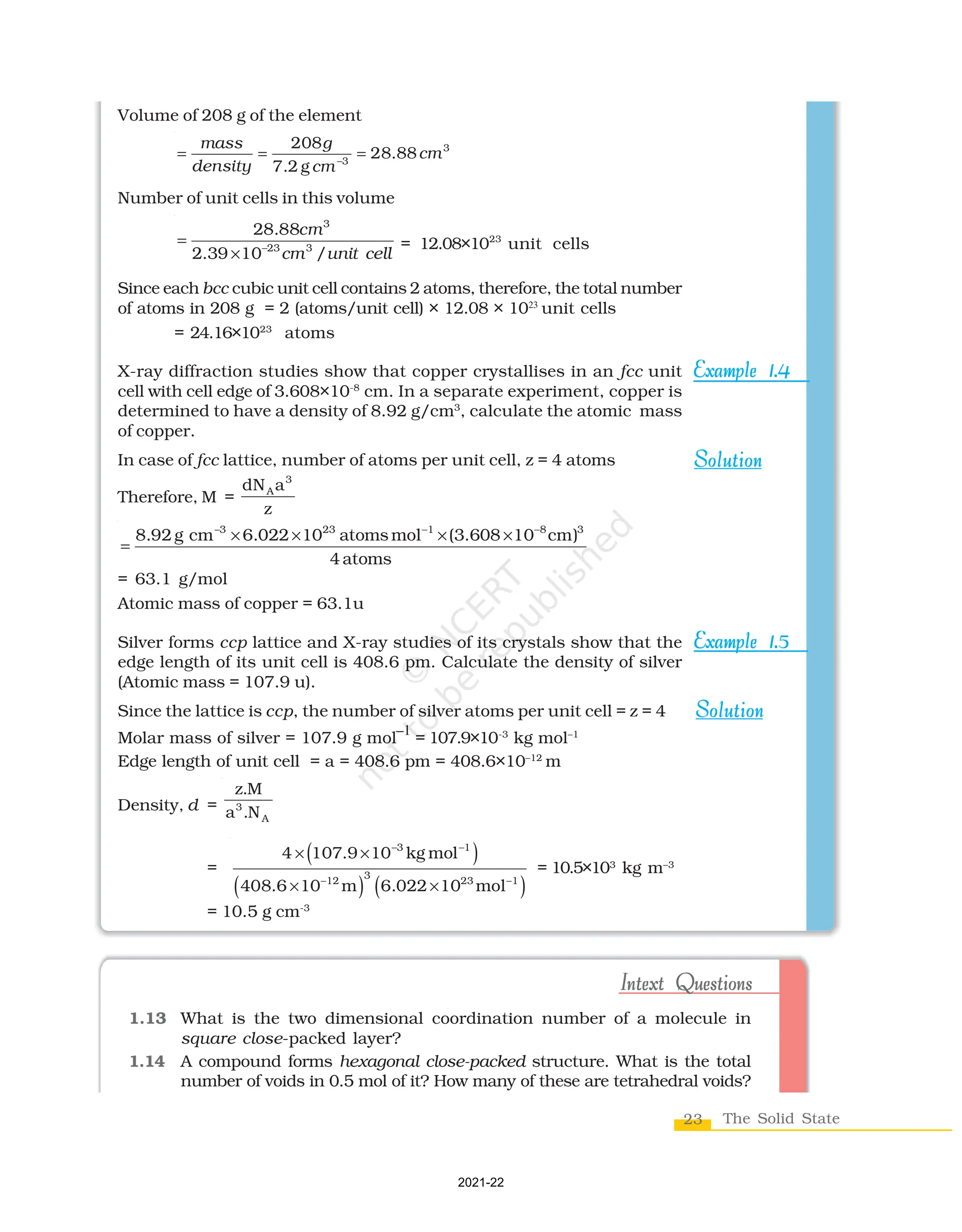 solid state ncert class 11 text book pdf | PDF