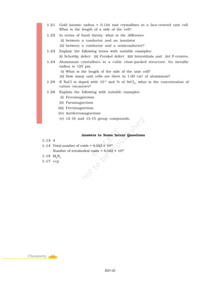 solid state ncert class 11 text book pdf | PDF