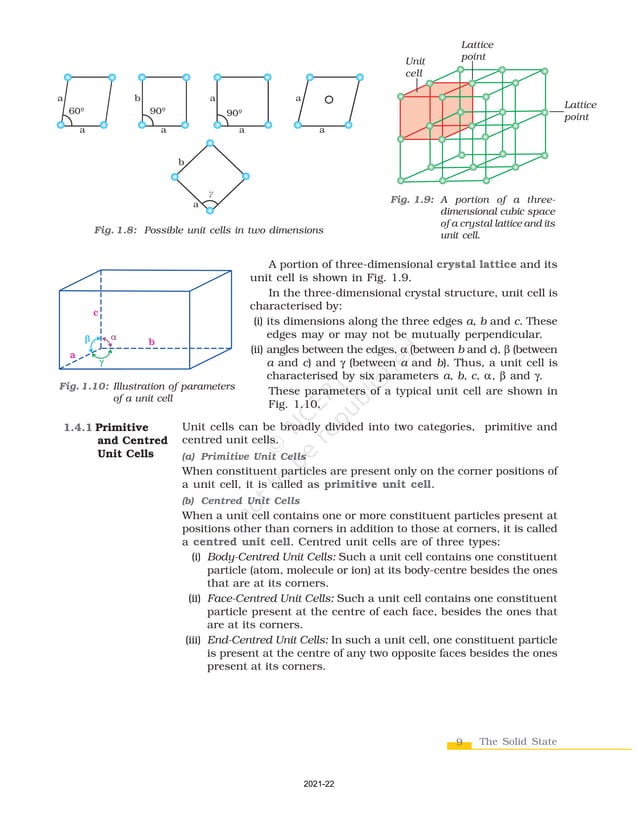 solid state ncert class 11 text book pdf | PDF