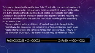 solid state.pptxCoprecipitation as a precursor to solid state reaction ...