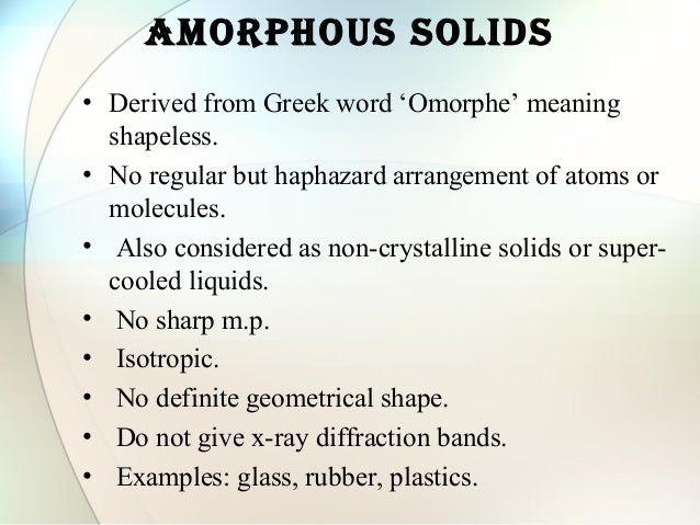 Solid state chemistry
