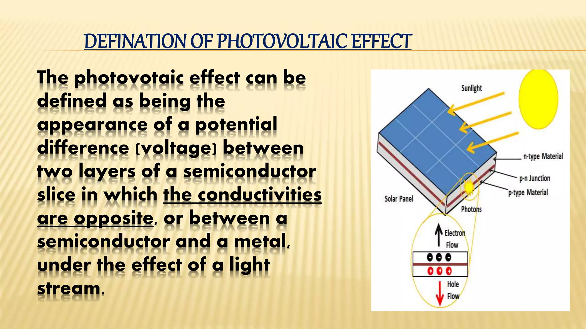 ppt on photo voltaic effect | PPTX