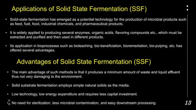 Solid state fermentation [fermentation type].pptx | Chemistry | Science