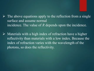 OPTICAL PROPERTIES OF METALS AND NON METALS | PPTX