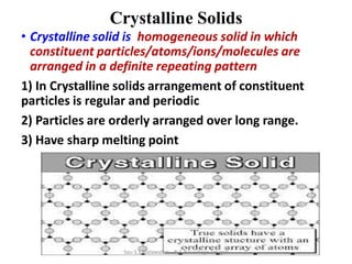 Solid state part 1 | Chemistry Class 12 | By Mrs. Shubhada Walawalkar | PDF