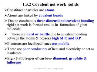 Solid state part 2 | Chemistry Class 12 | By Mrs. Shubhada Walawalkar | PDF