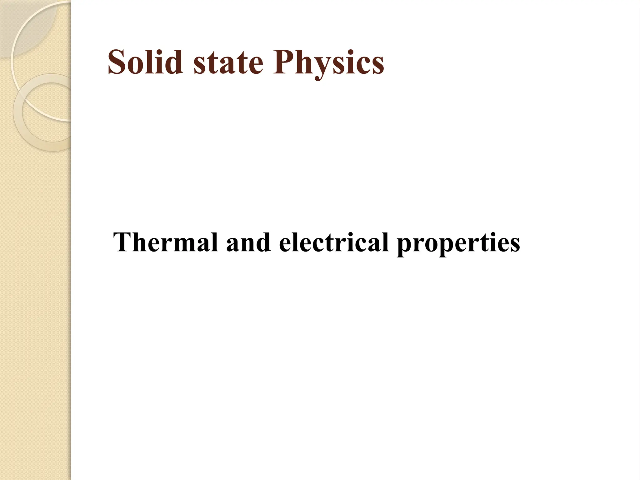 Solid State thermal and chemical properties | PPT