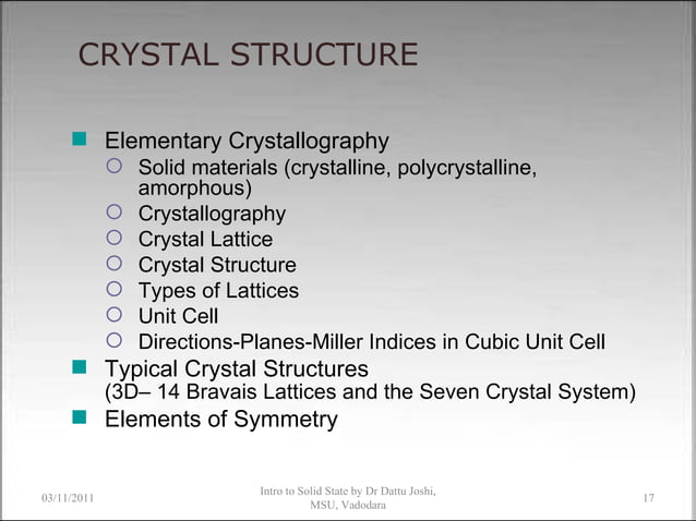 Solid state physics d r joshi | PPT | Chemistry | Science