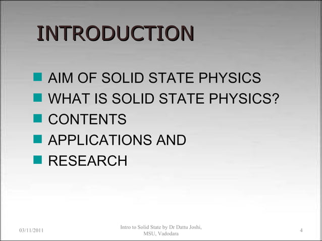 Solid state physics d r joshi | PPT | Chemistry | Science