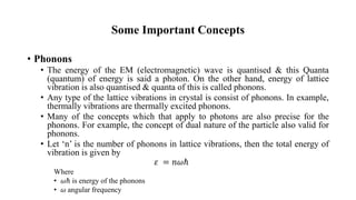 Solid state physics i | PPTX