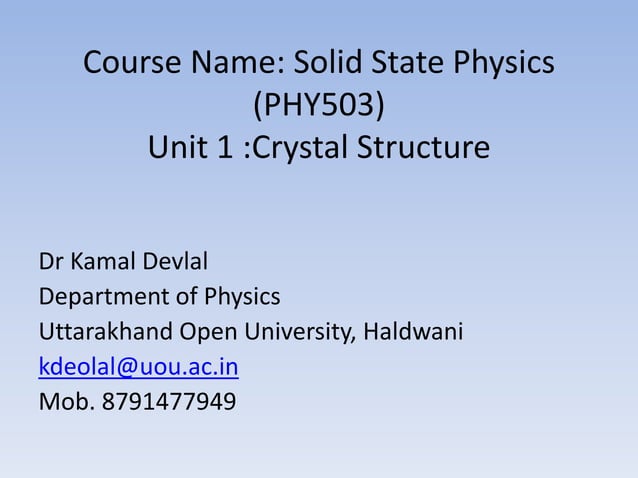 Solid state physics unit 1.pdf