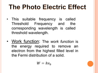 photo electric effect slides | PPTX