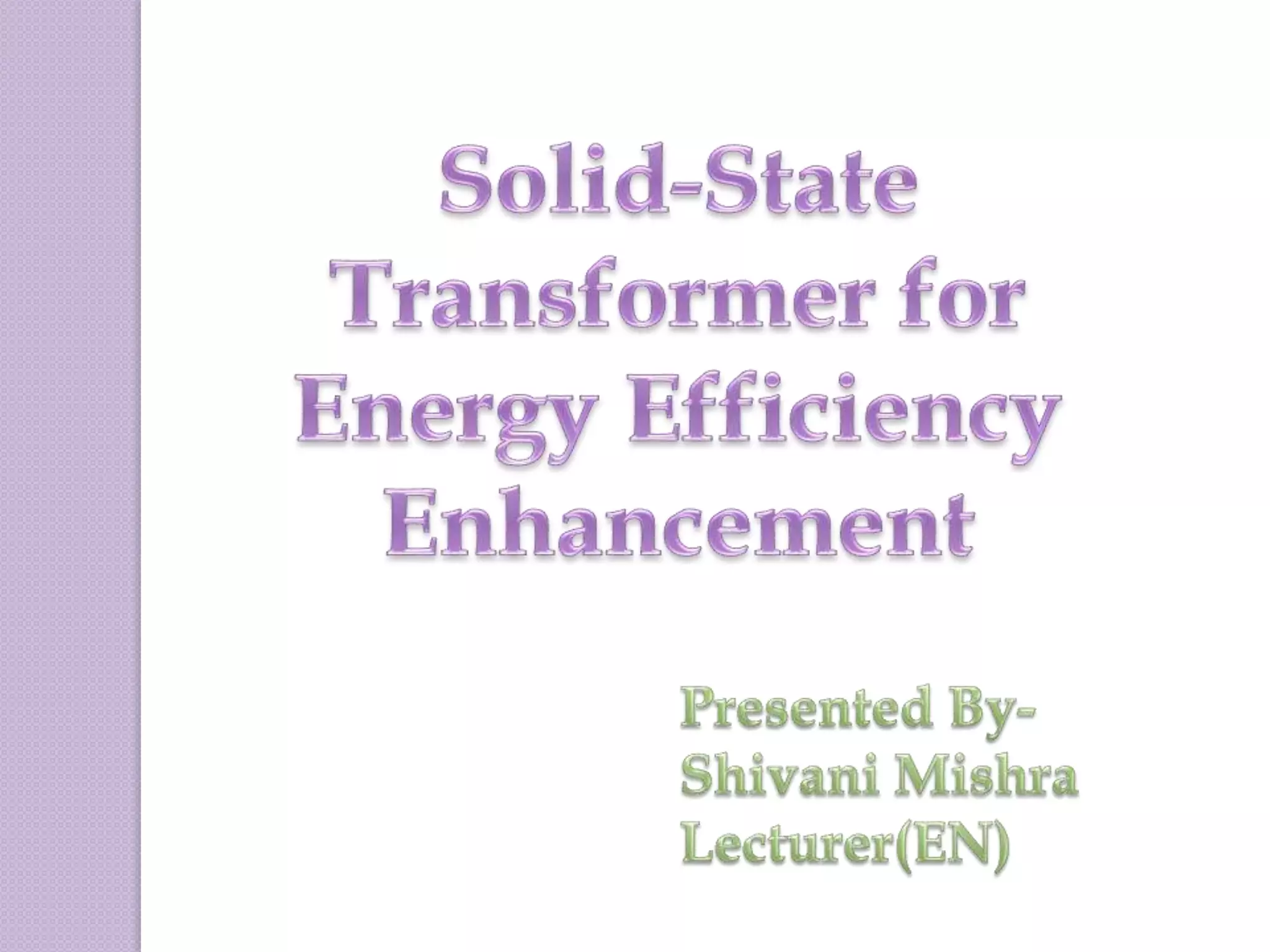 Solid State Transformer Pptx Computer Networking Computing