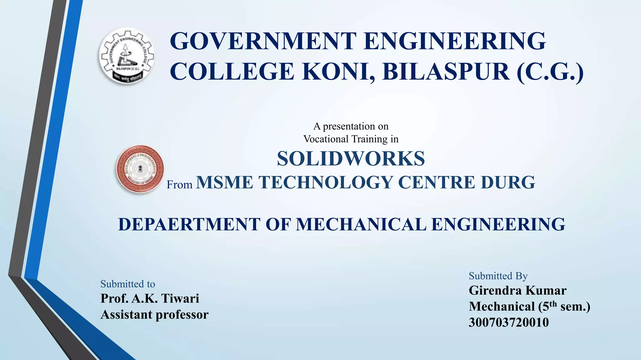 Training report on SOLIDWORKS.pptx