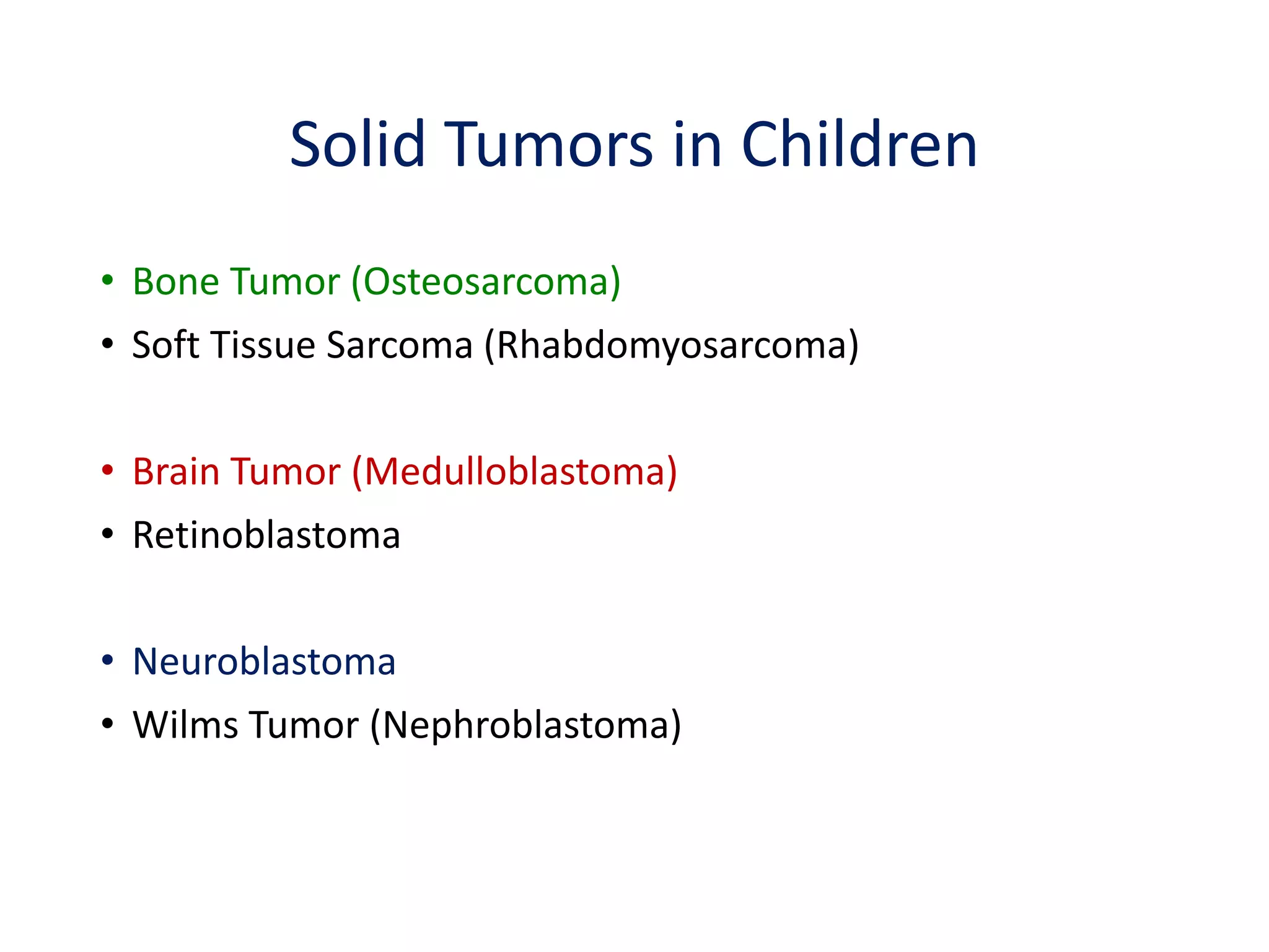 Solid tumors in children 2021 | PDF