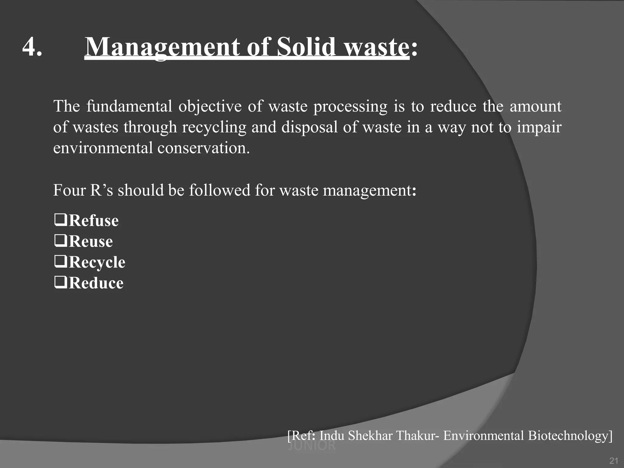Biotechnology for Solid waste Management | PPTX