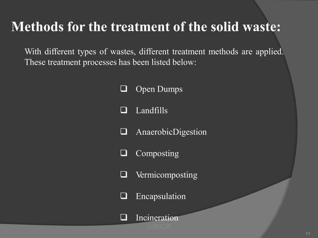 Biotechnology for Solid waste Management | PPTX | Environmental ...