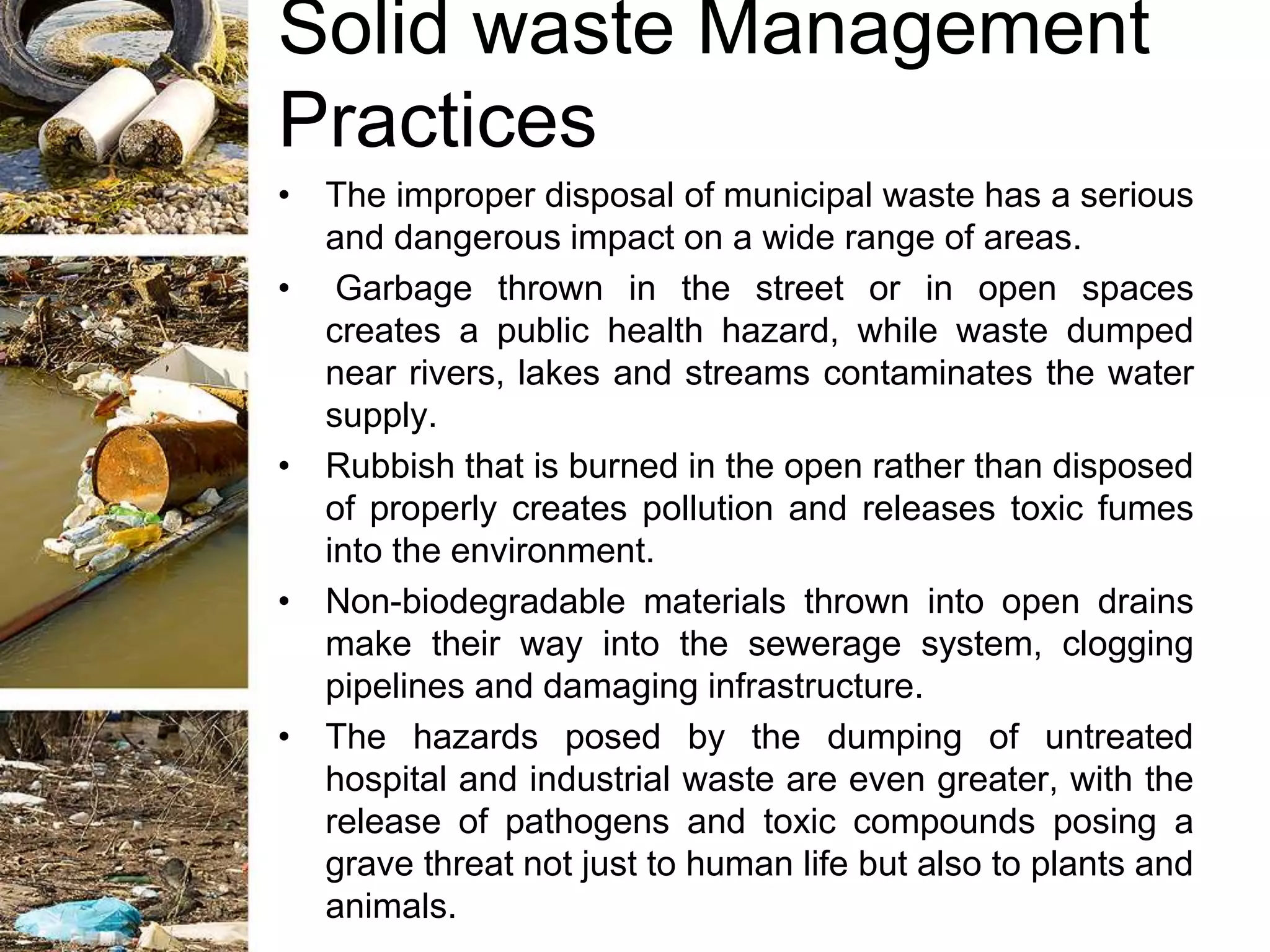 Solid waste management practices in Pakistan and Solutions for proper ...