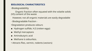 Solid waste - Characterisation and sorting | PPTX