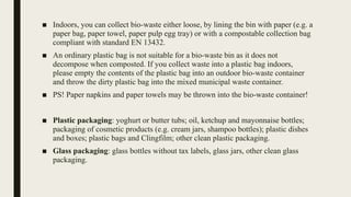 Solid waste - Characterisation and sorting | PPTX