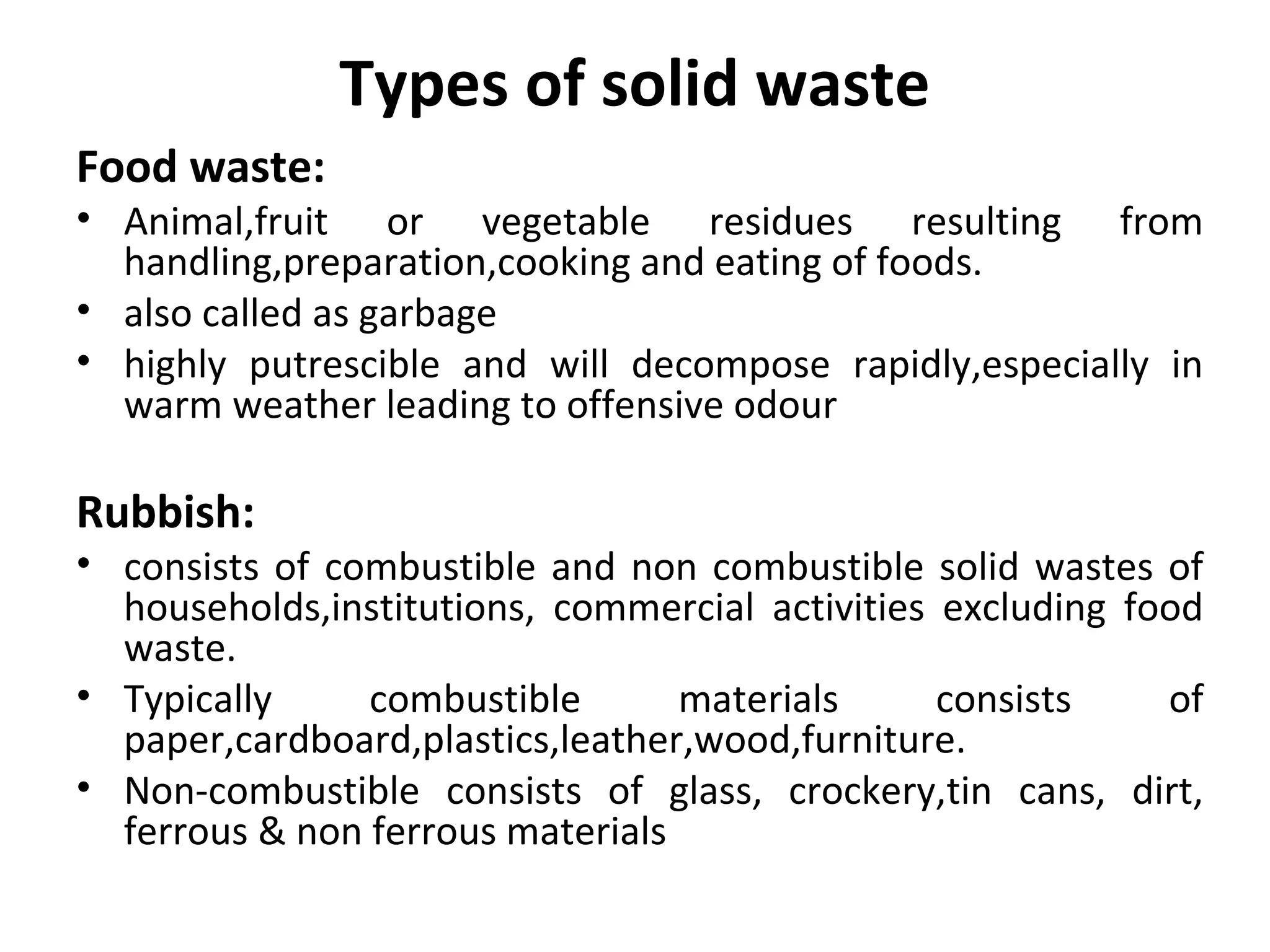 Solid waste | PPT