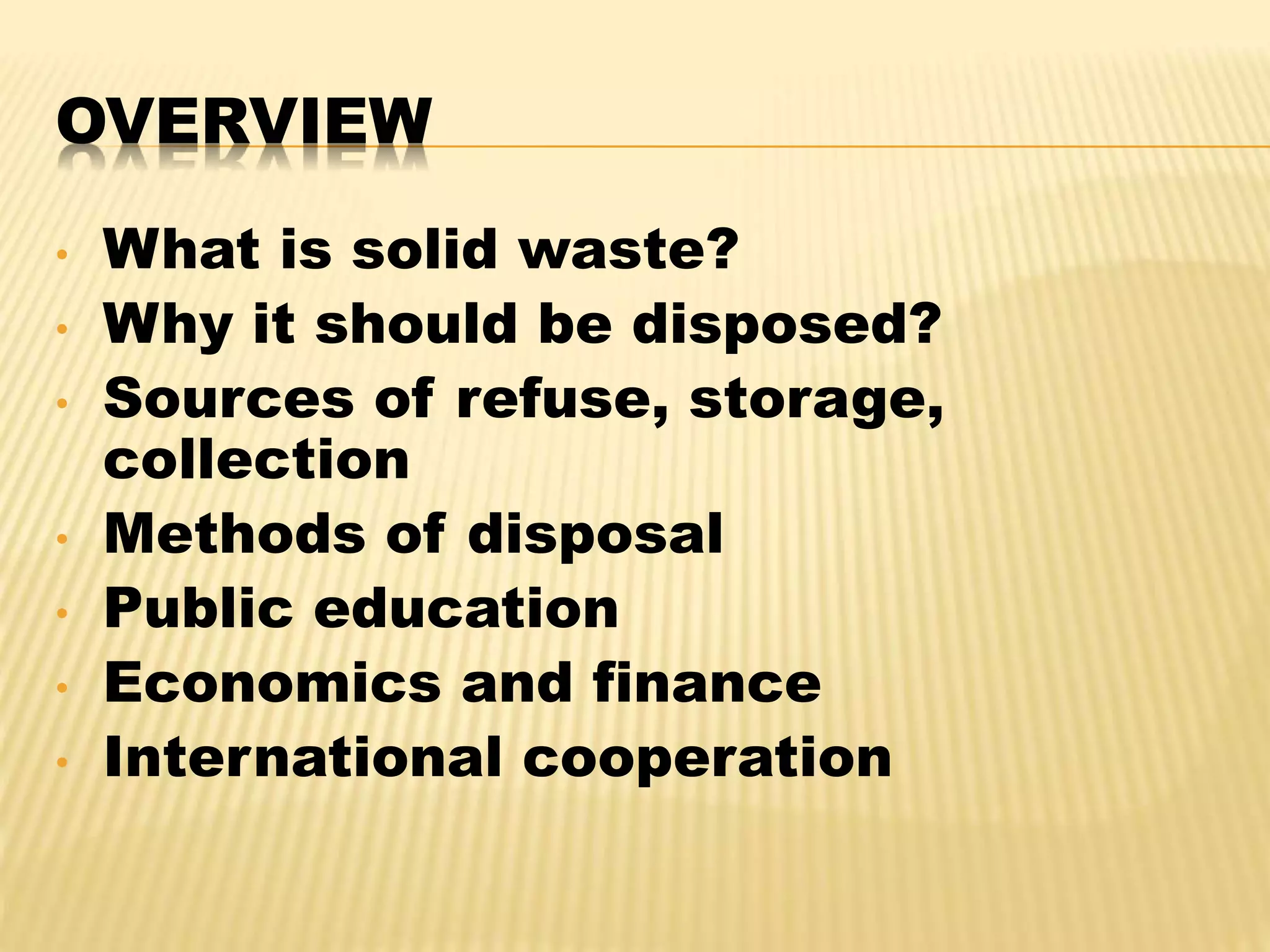 DISPOSAL OF WASTES | PPT | Free Download