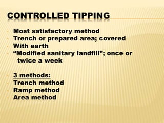 DISPOSAL OF WASTES | PPT