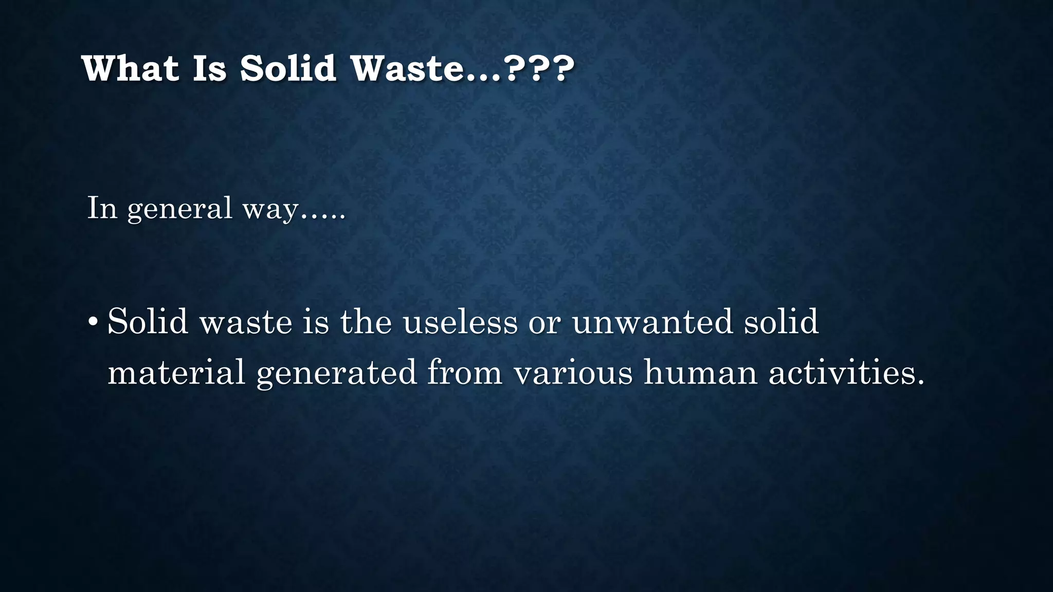 Solid waste composition | PPTX