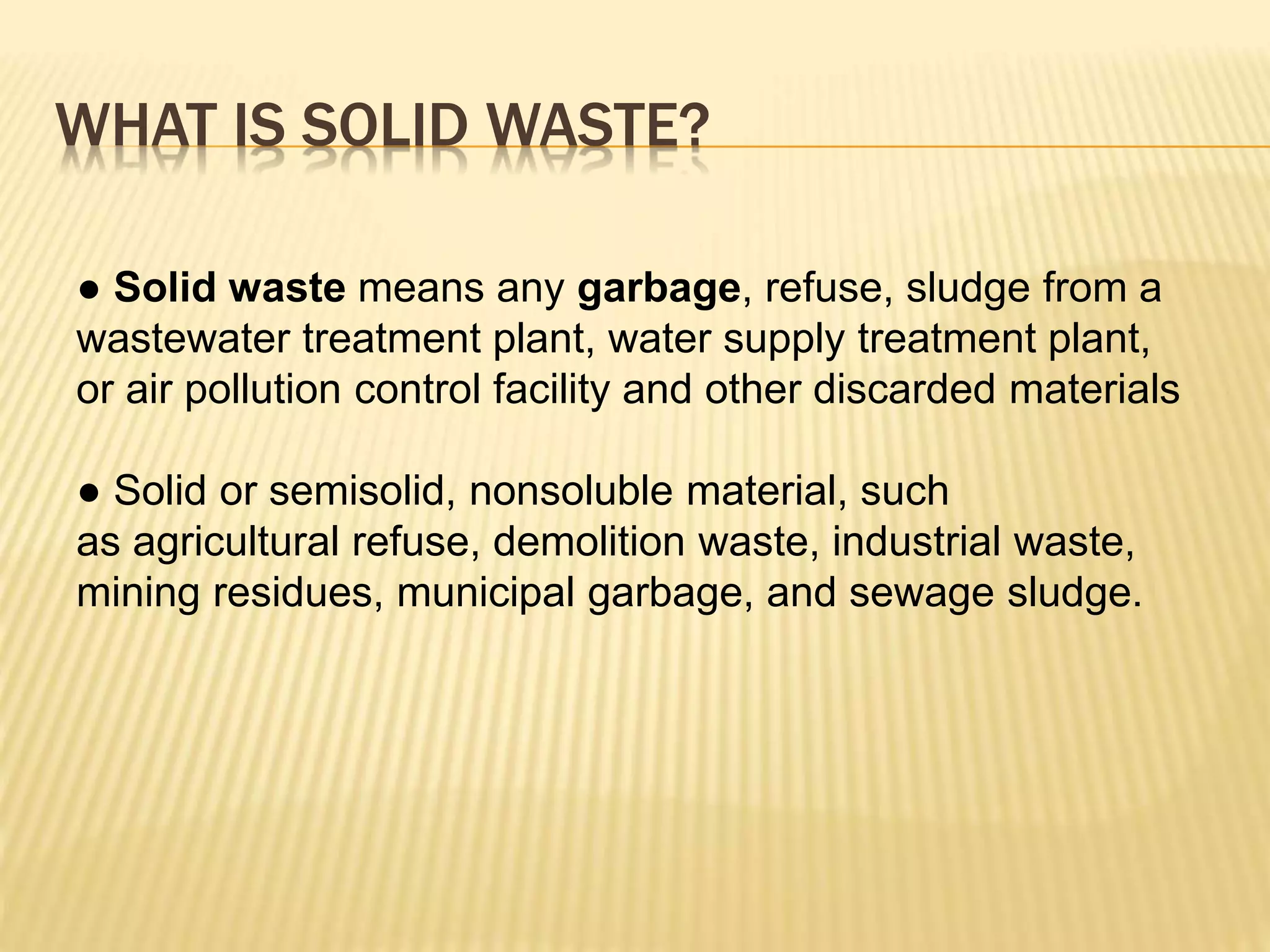Solid waste disposal | PPTX