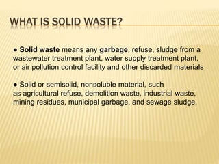 Solid waste disposal | PPTX