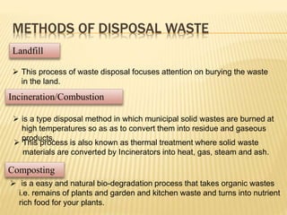 Solid waste disposal | PPTX