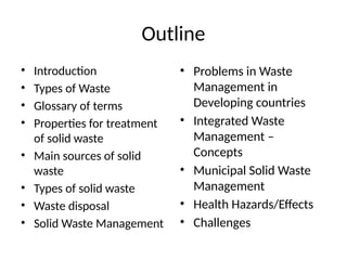 SOLID WASTE DISPOSAL.pptx Department of community health | PPTX