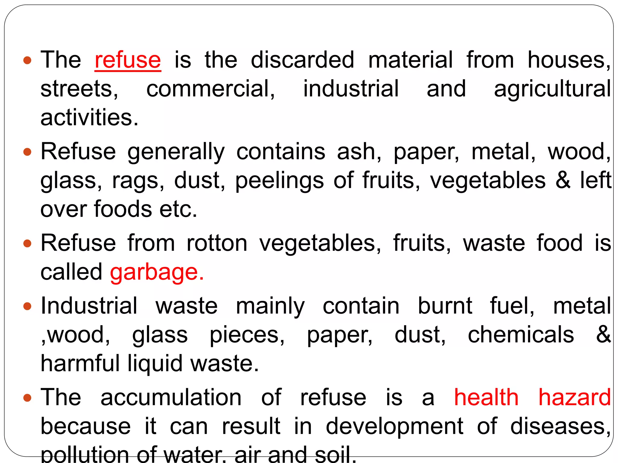 Solid waste disposal and control | PPTX