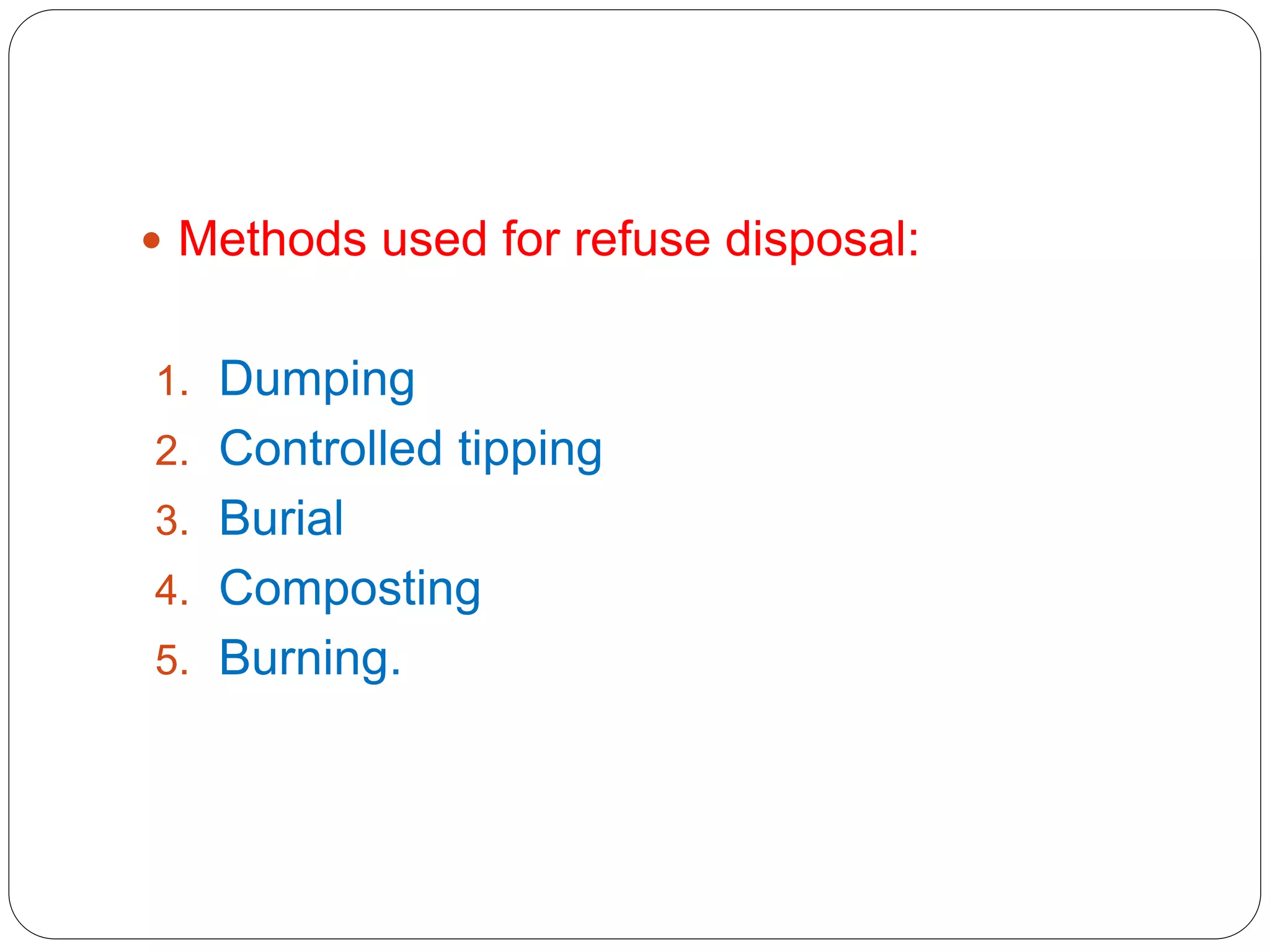 Solid waste disposal and control | PPTX