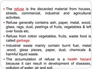 Solid waste disposal and control | PPTX