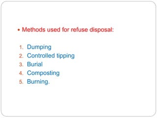 Solid waste disposal and control | PPTX