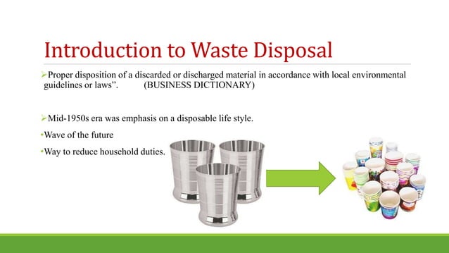 Solid waste disposal and treatment | PPT
