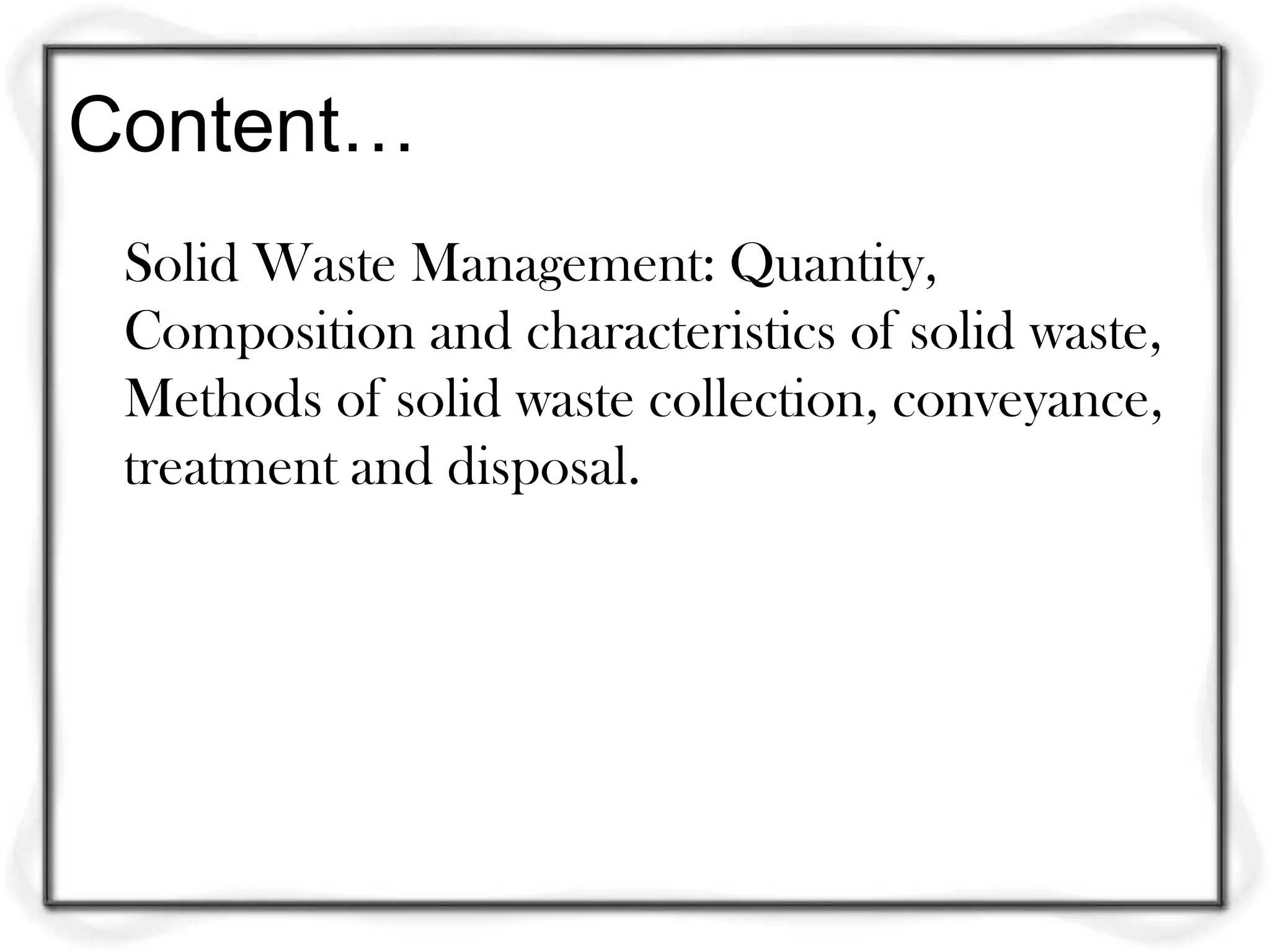 Solid waste management | PPTX