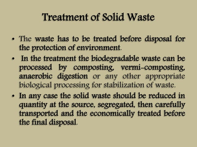 Solid Waste Management (Unit-V) | PPTX | Science
