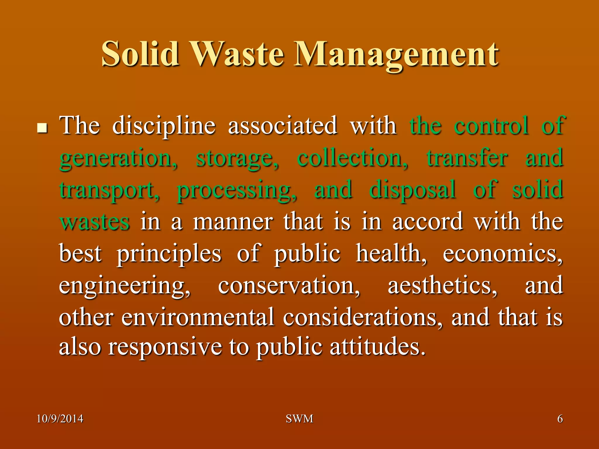 Solid waste management | PPSX