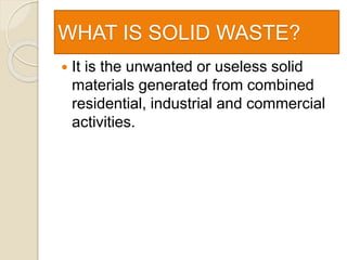 Solid waste management | PPTX