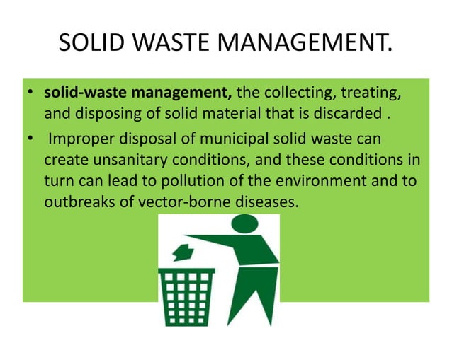 Solid waste management | PPT