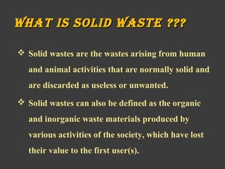 Solid waste management | PPT
