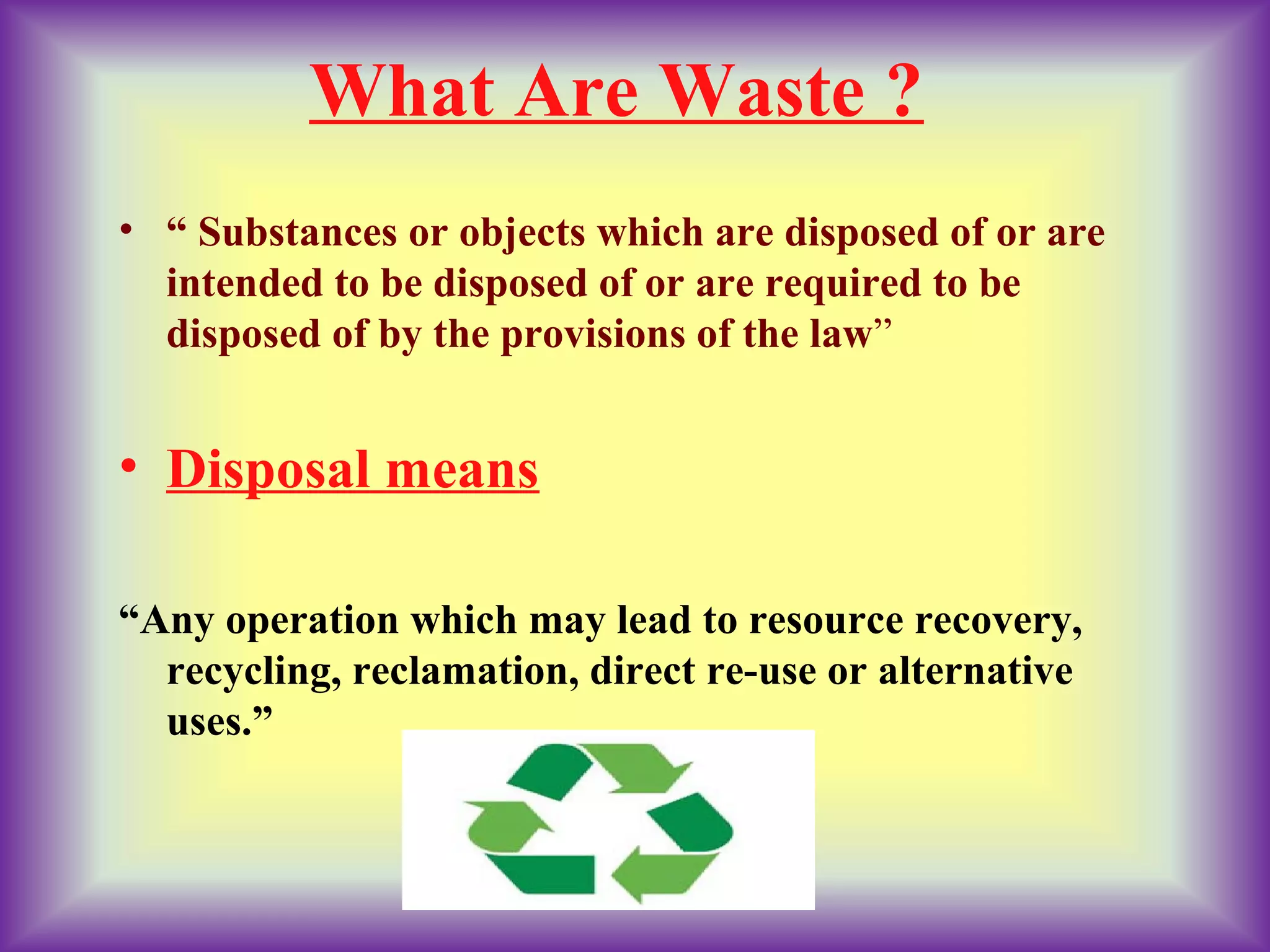 seminar presentation ppt on solid waste management | PPT