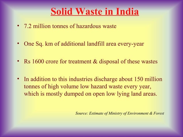 seminar presentation ppt on solid waste management | PPT ...